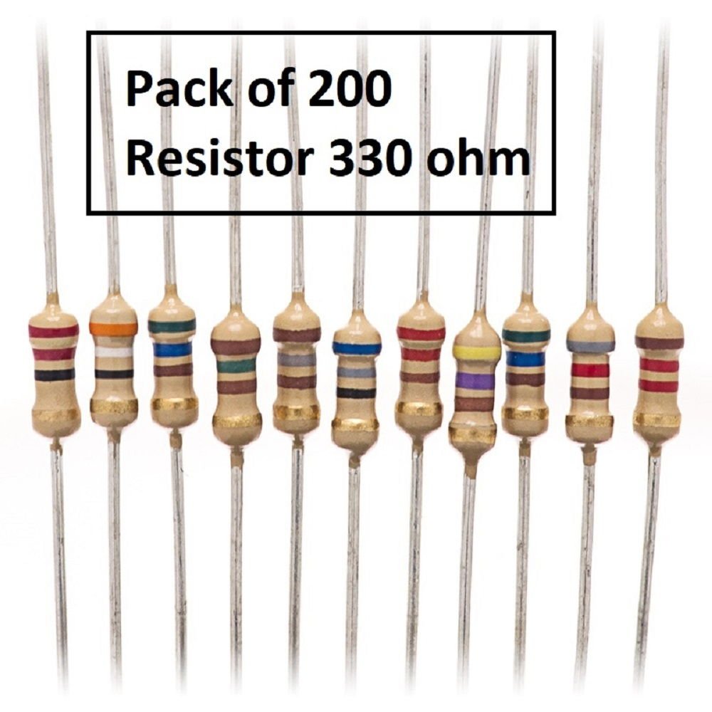 Pack of 200 Resistor 330 ohm resistors 1 by 4W