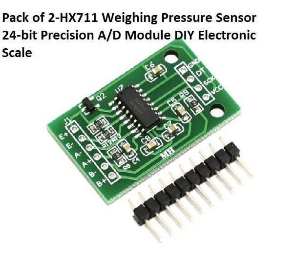 Pack of 2-HX711 Weighing Pressure Sensor 24-bit Precision A/D Module ...