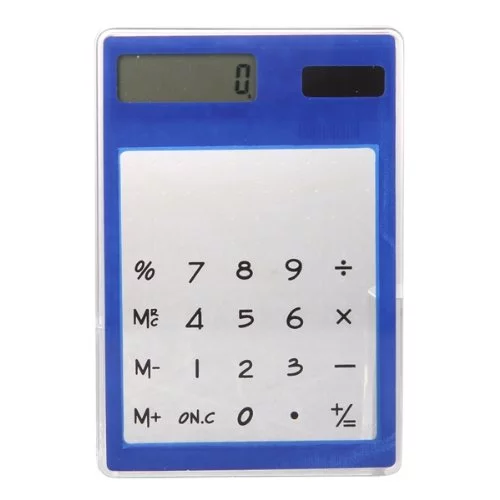 TRANSPARENT TOUCH SCREEN EIGHT DIGIT SOLAR CALCULATOR