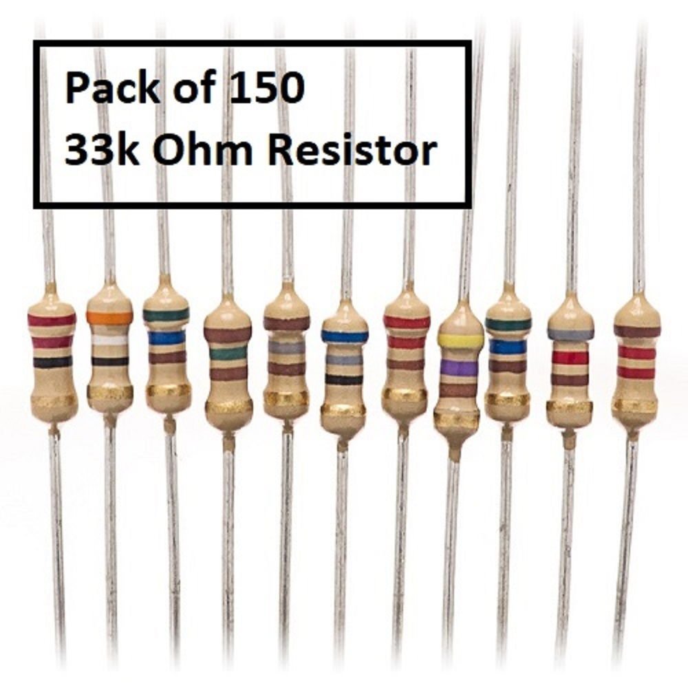 Pack of 150 33K Ohm Resistor 33k ohm 1 by 4W