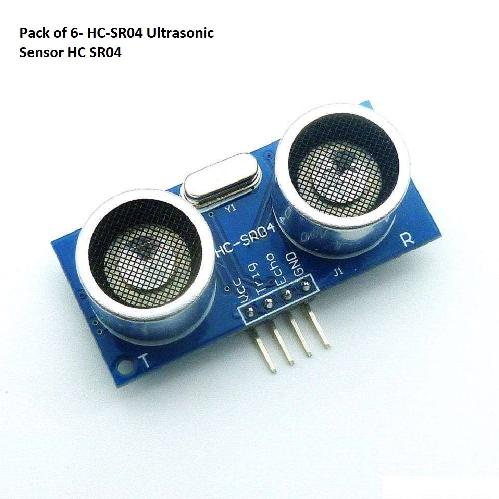Pack of 6- HC-SR04 Ultrasonic Sensor HC SR04
