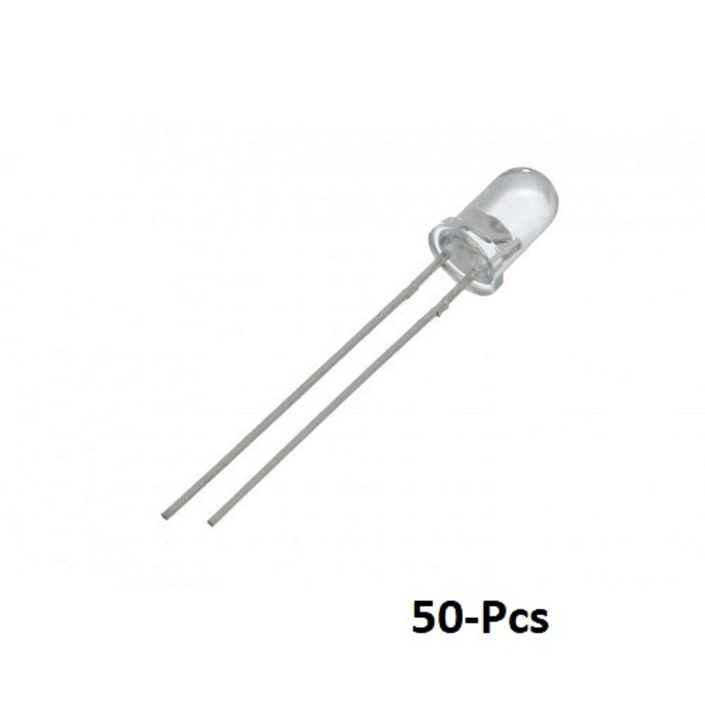 Pack of 50 5mm white LED light emitting diode White color led
